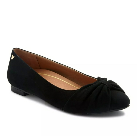 Vionic | Shoes | Vionic Gramercy Black Ballet Flats Shoes New Suede ...